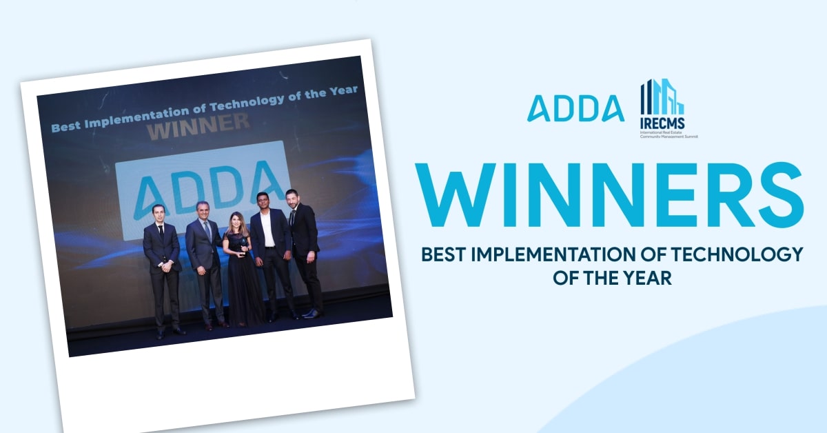 ADDA Wins Big For Path-Breaking Innovations In Community Management ...